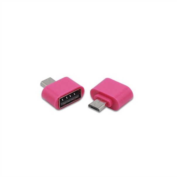 Adapter Micro USB na USB K59 różowy | Lunzo.pl