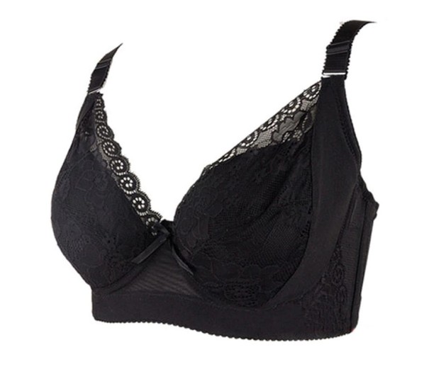 BH für größere Brüste mit Blumen J3065 schwarz 95E | Lunzo.de