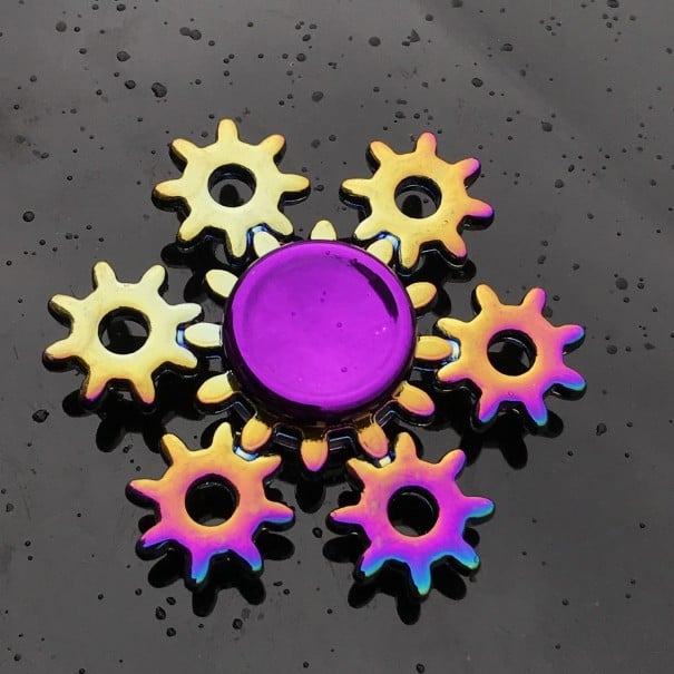 Metal fidget spinner rainbow E48 | Lunzo.ro