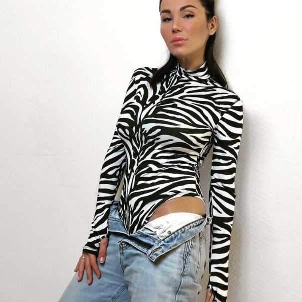 Női body zebra mintával | Lunzo.hu