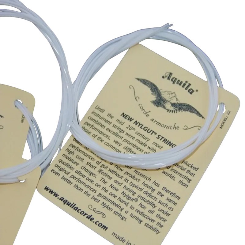 Oryginalne białe nylonowe struny do ukulele Aquila 4 szt. Zestaw strun ...