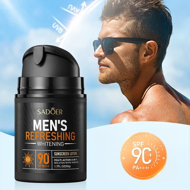 Pánský opalovací krém na obličej krk a tělo SPF 90+ PA+++ 3v1 ...