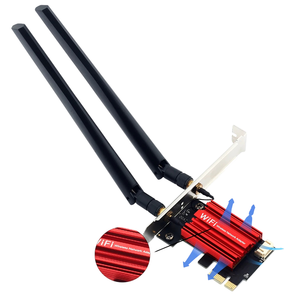 Placă de rețea internă wireless 12 x 9 x 2 cm Conexiune tri-band 2,4 ...